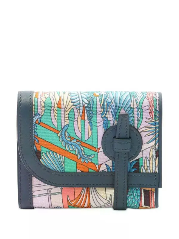 Hermès 2024 Swift Animapolis Wallet Coin Pouch - Blue