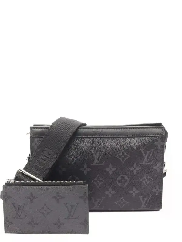 LOUIS VUITTON Gaston Monogram Shoulder Bag - Black