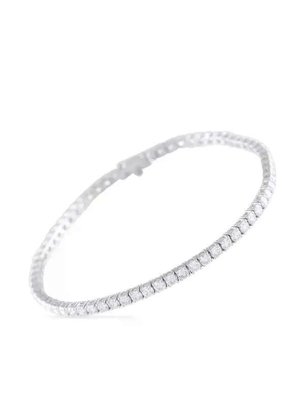 LB EXCLUSIVE 14k Gold Diamond Tennis Bracelet - White