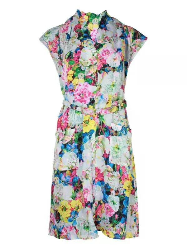 Erdem Floral-print Buttoned Mini Dress