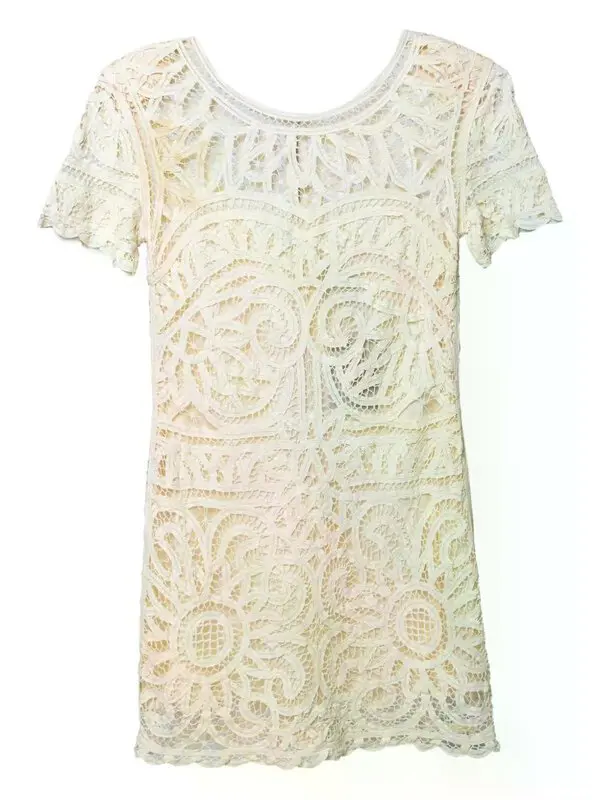 Sea Short-sleeve Lace Dress