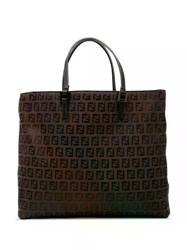 Fendi Zucchino Canvas Tote Bag - Brown