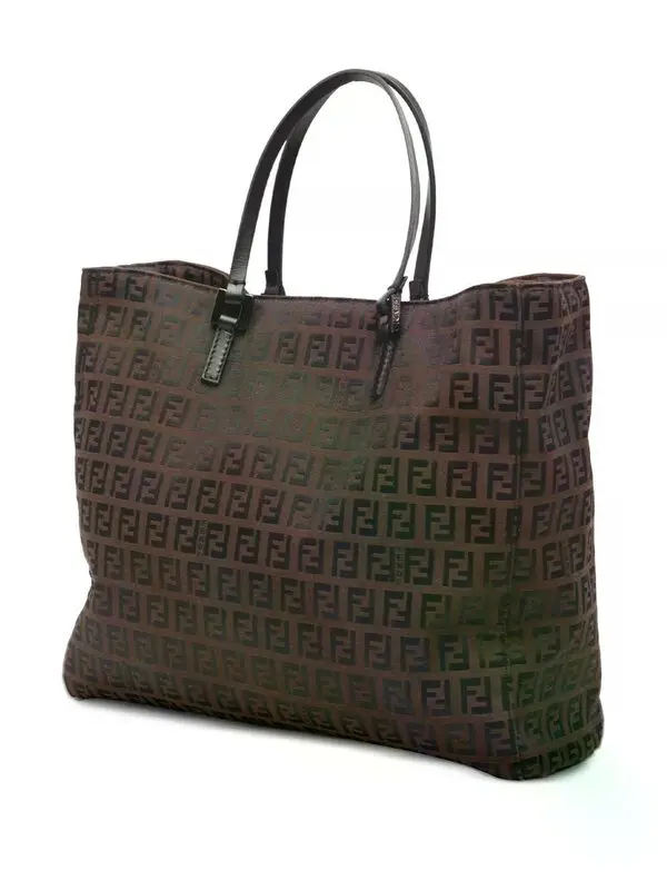 Fendi Zucchino Canvas Tote Bag - Brown