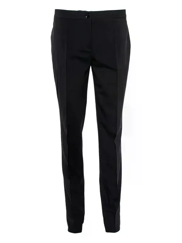 Burberry Wool Blend Straight-leg Trousers - Black