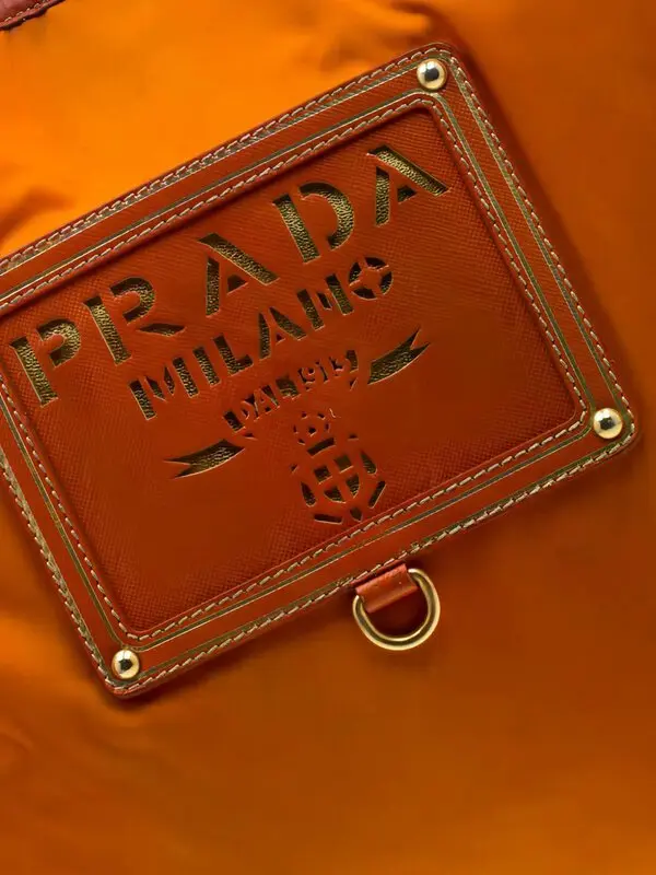 Prada Laser-cut Logo Tote Bag