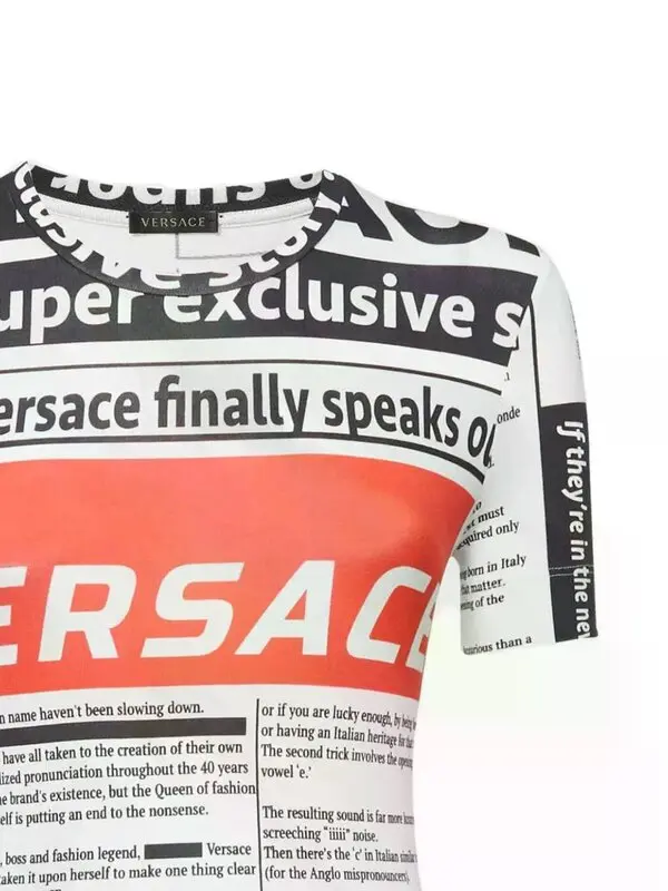 Versace Newspaper-print T-shirt