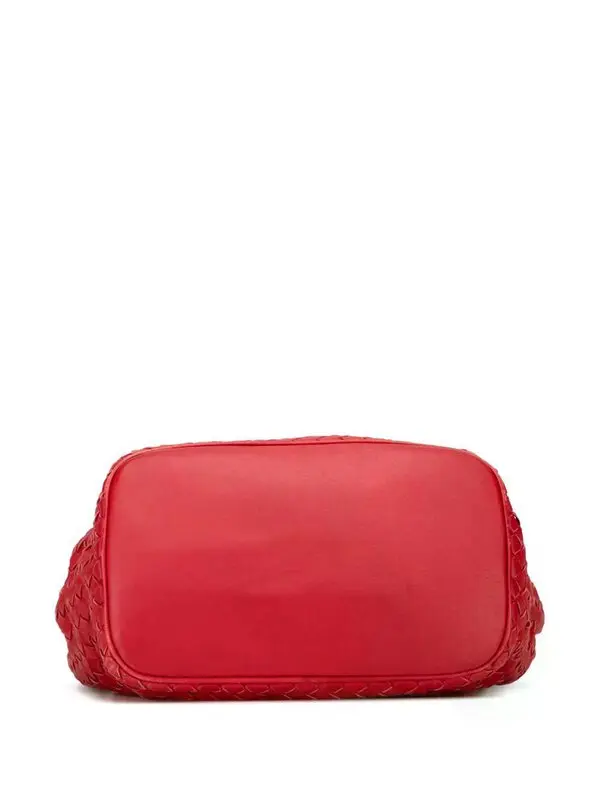 Bottega Veneta Nappa Intrecciato Bucket Bag - Red