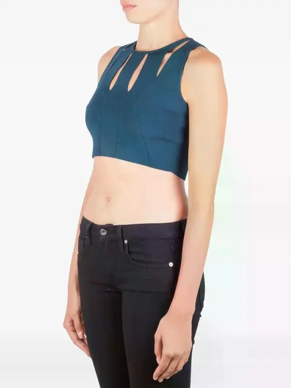 Cushnie Cut-out Ribbed Top