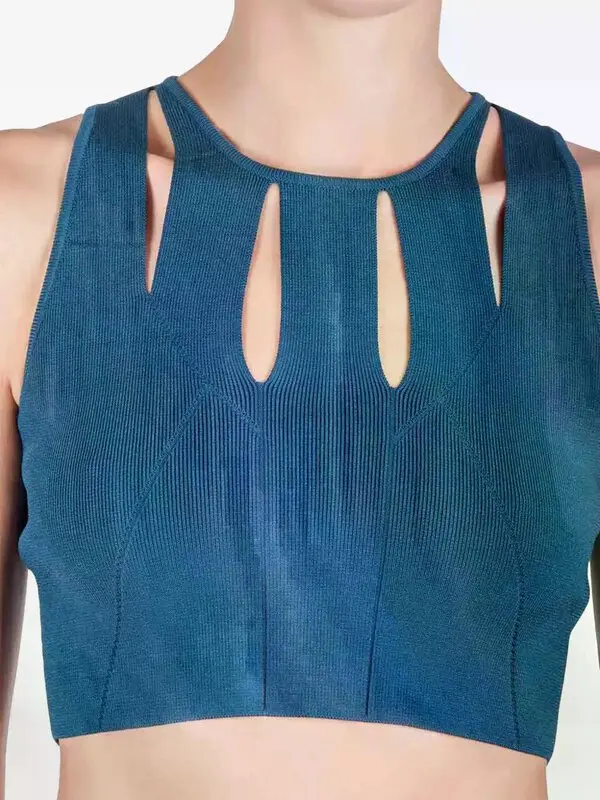 Cushnie Cut-out Ribbed Top
