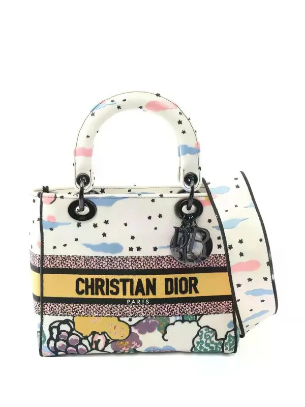 Dior 2010 D-lite Printed Tote Bag - Neutrals