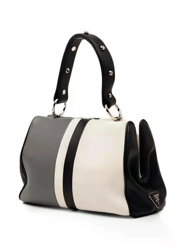 Prada Leather Baiadera Frame Bag Handbag