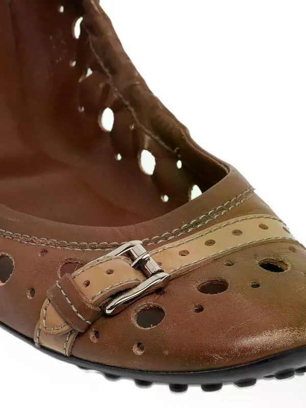 TOD'S Leather Ballet Flats - Brown