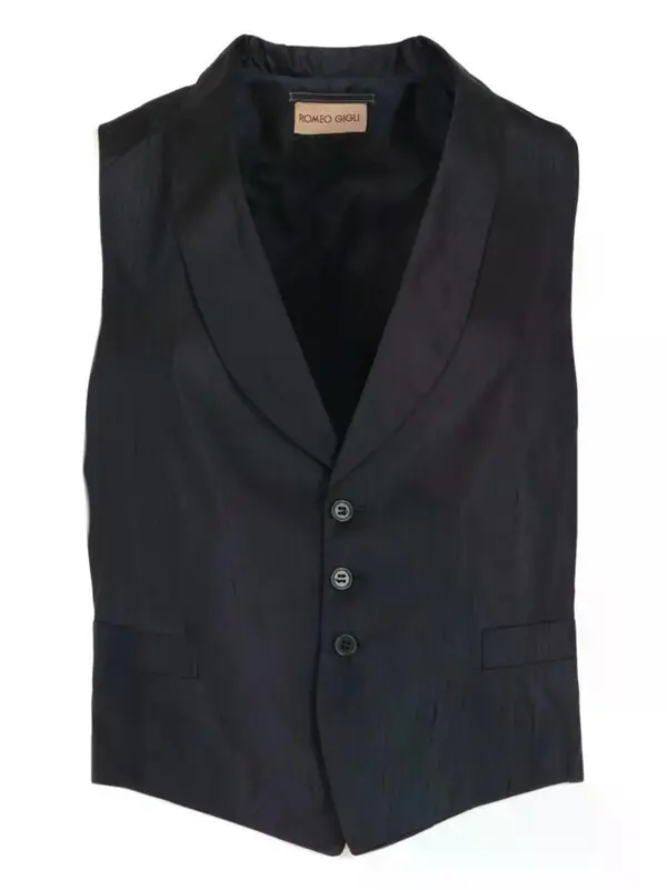 ROMEO GIGLI 1990s Striped Single-breasted Waistcoat