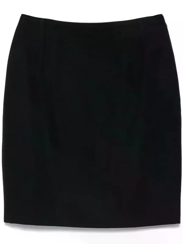 Versace 2000s Wool Mini Skirt - Black
