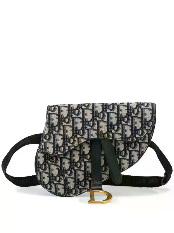 Dior Oblique Saddle Belt Bag - Blue