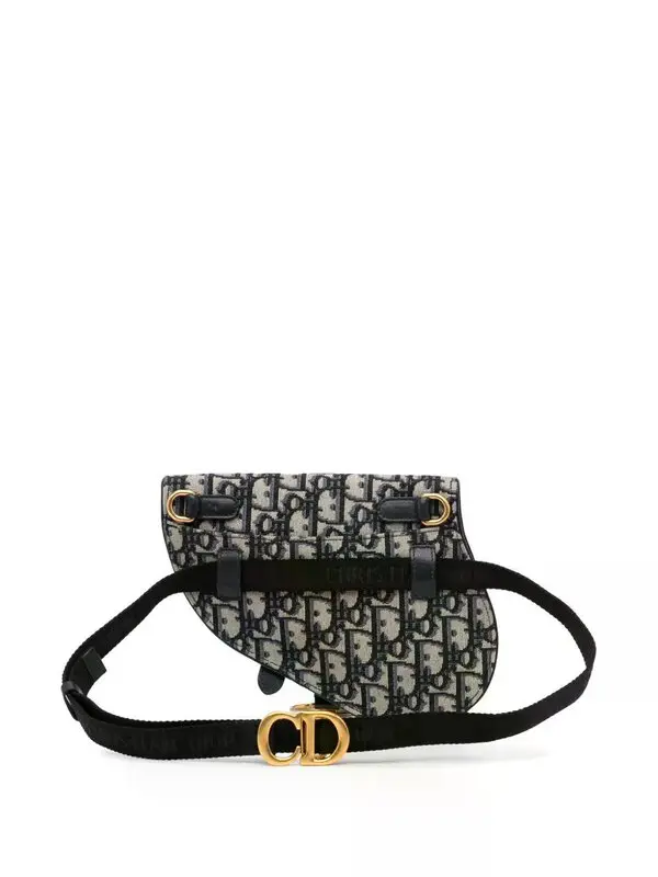 Dior Oblique Saddle Belt Bag - Blue