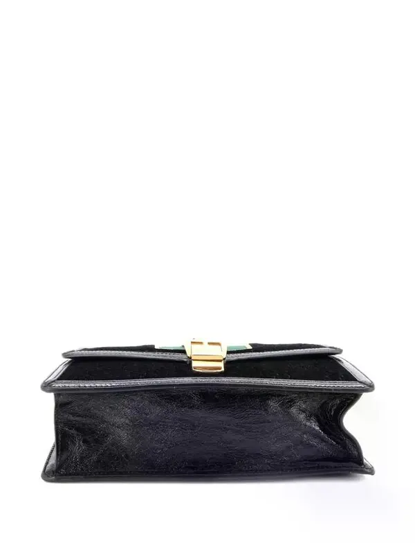 Gucci Sylvie Gg Velvet Shoulder Bag - Black