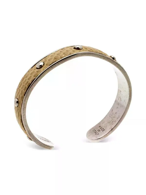 TOD'S Vintage Leather Stud Bracelet - Neutrals