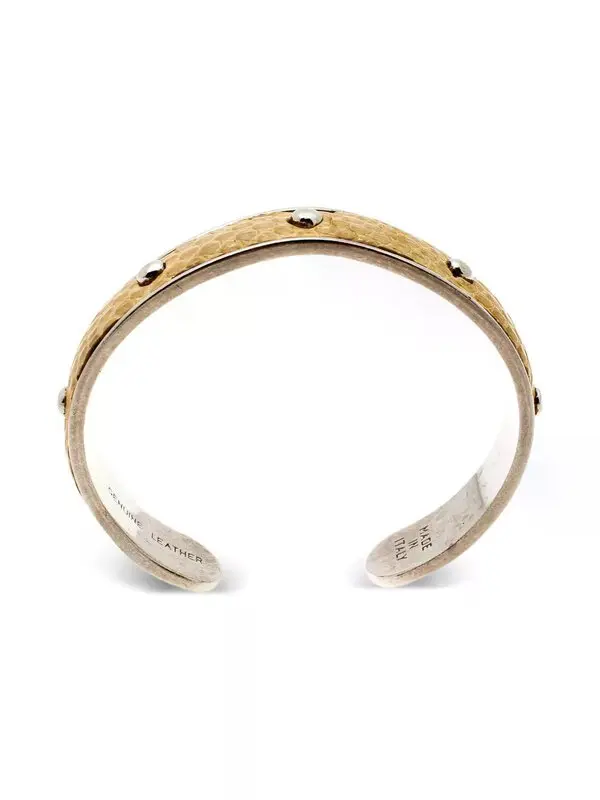 TOD'S Vintage Leather Stud Bracelet - Neutrals