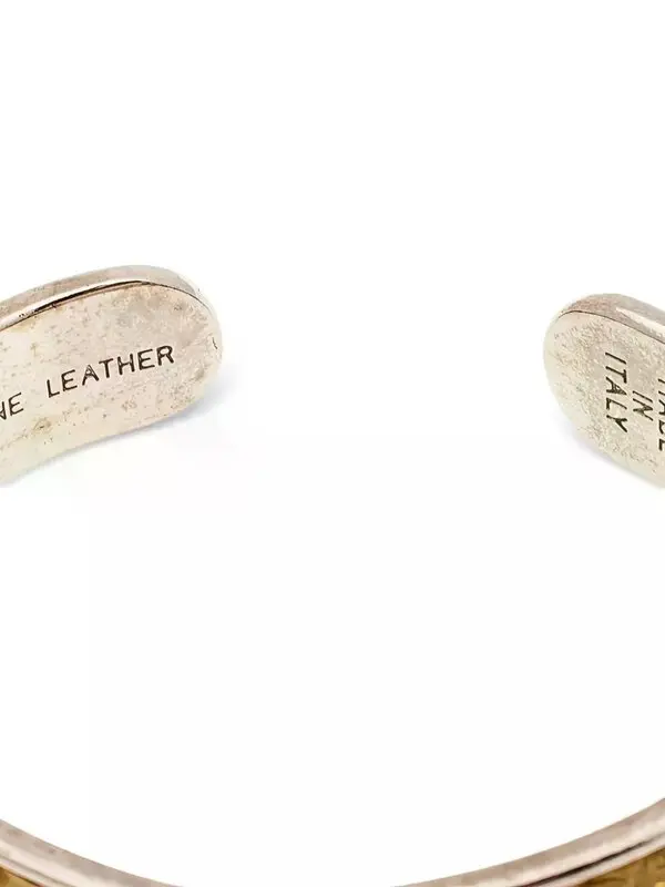 TOD'S Vintage Leather Stud Bracelet - Neutrals
