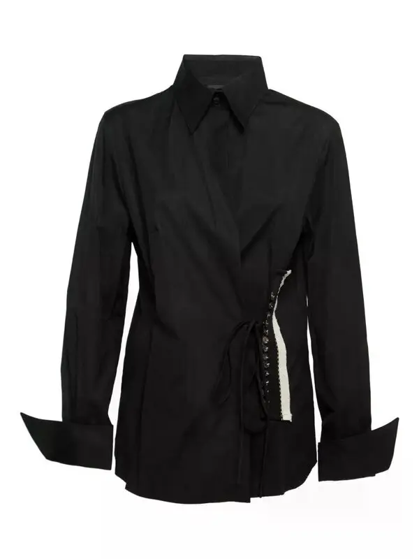 Gianfranco Ferre Belted Wrap Shirt
