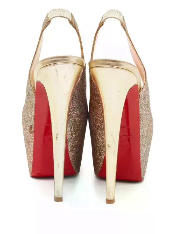CHRISTIAN LOUBOUTIN 155mm Glitter Daf Slingback Pumps