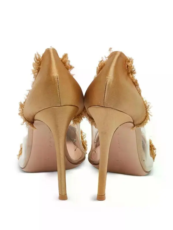 GIANVITO ROSSI 2024 110mm Satin Fringe Pumps