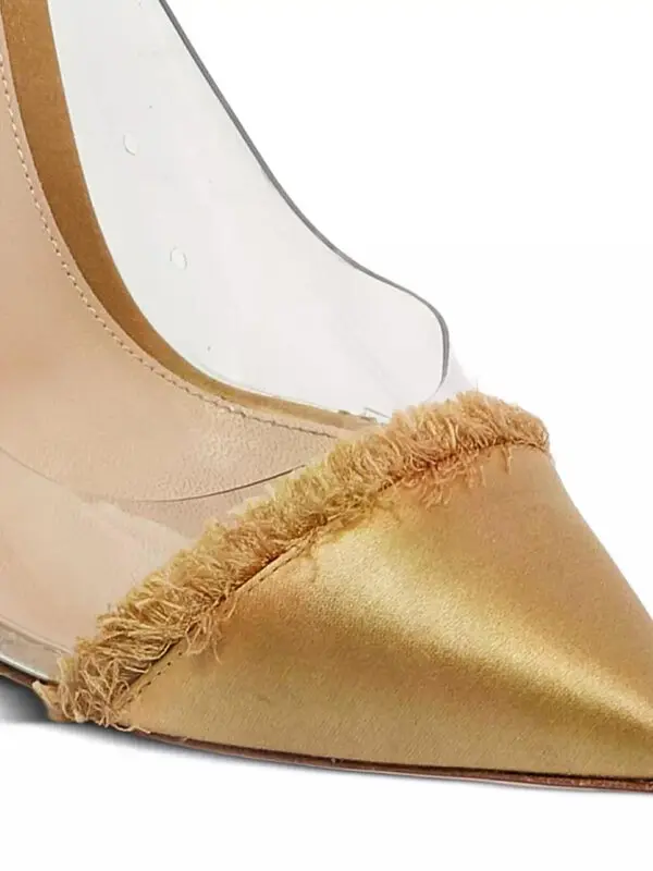 GIANVITO ROSSI 2024 110mm Satin Fringe Pumps