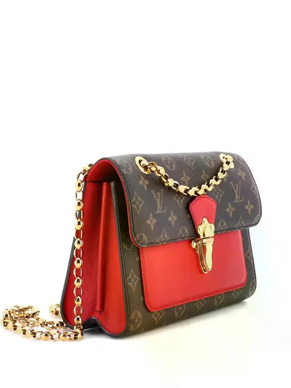 LOUIS VUITTON Victoire Handbag Monogram Canvas And Leather Shoulder Bag - Brown