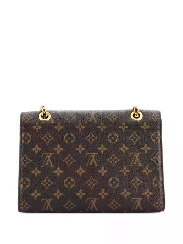 LOUIS VUITTON Victoire Handbag Monogram Canvas And Leather Shoulder Bag - Brown