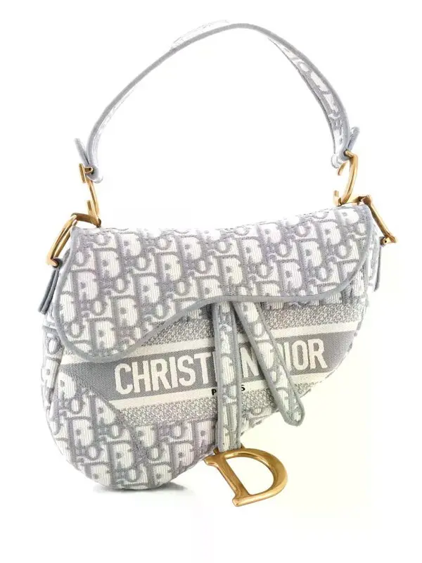 Dior Saddle Handbag - Grey