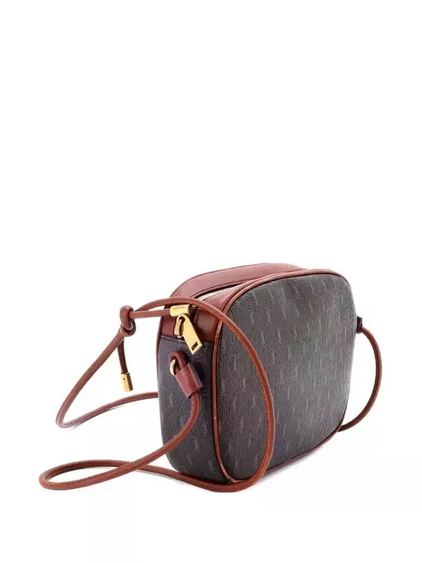 Saint Laurent Le Monogramme All Over Coated Canvas And Leather Small Crossbody Bag