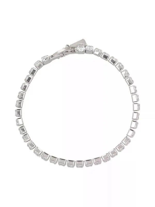KENNETH JAY LANE Rhinestone-embellished Tennis Bracelet - Silver