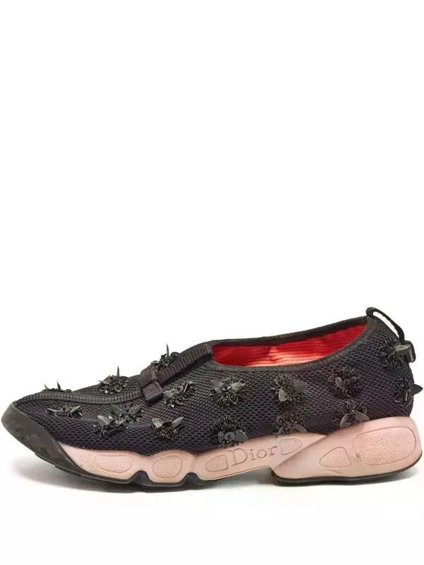 Dior Fusion Flower-embellished Sneakers