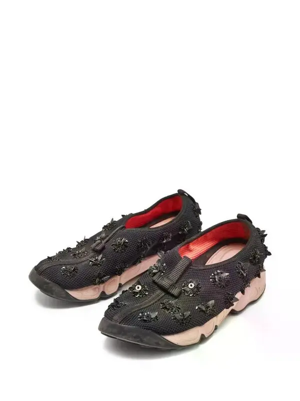 Dior Fusion Flower-embellished Sneakers