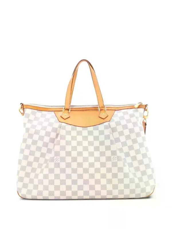 LOUIS VUITTON Siracusa Gm Damier Shoulder Bag - White