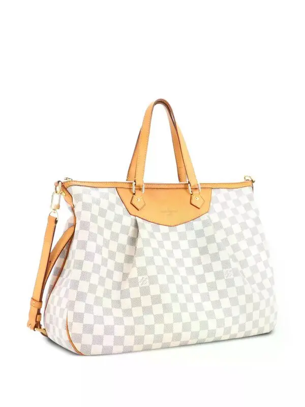 LOUIS VUITTON Siracusa Gm Damier Shoulder Bag - White