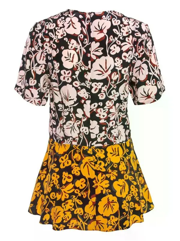 Kenzo Floral-print Peplum Top