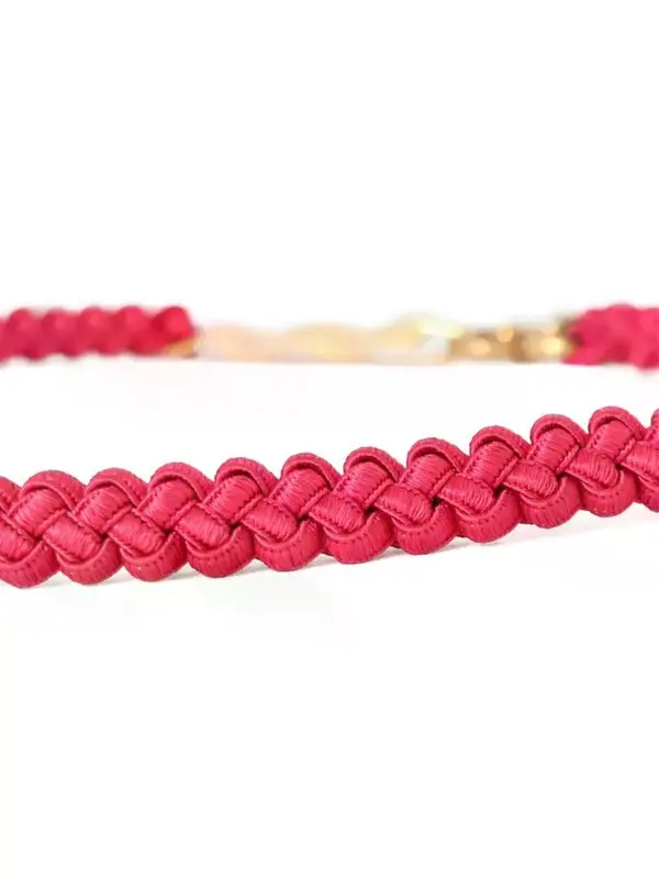 Saint Laurent Pre-owned 1993 Braided-cord Logo-plaque Belt