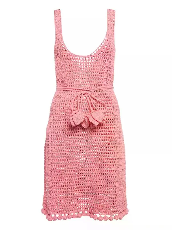 Burberry Crochet Pom-pom Mini Dress - Pink