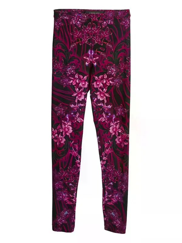 Versace Floral-print Leggings