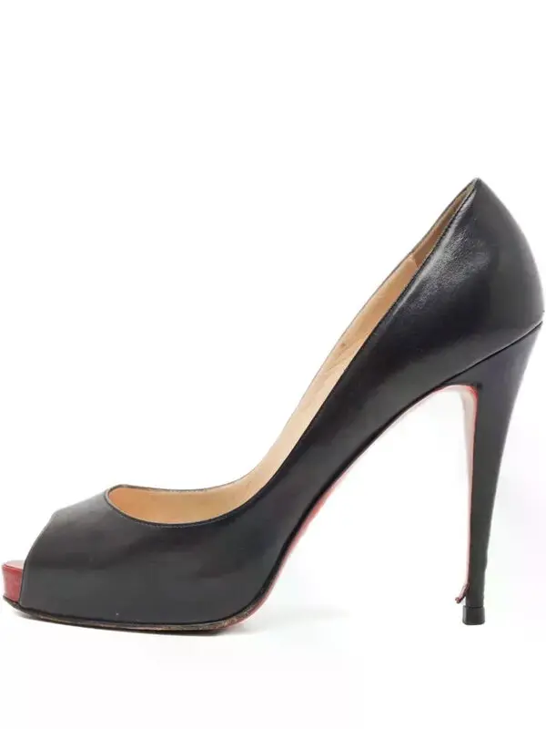 CHRISTIAN LOUBOUTIN 130mm Leather Peep-toe Pumps - Black
