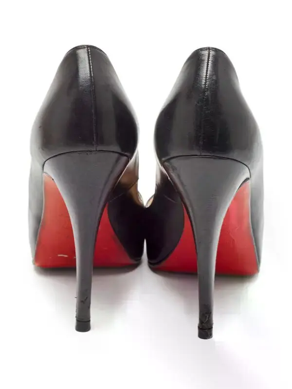 CHRISTIAN LOUBOUTIN 130mm Leather Peep-toe Pumps - Black