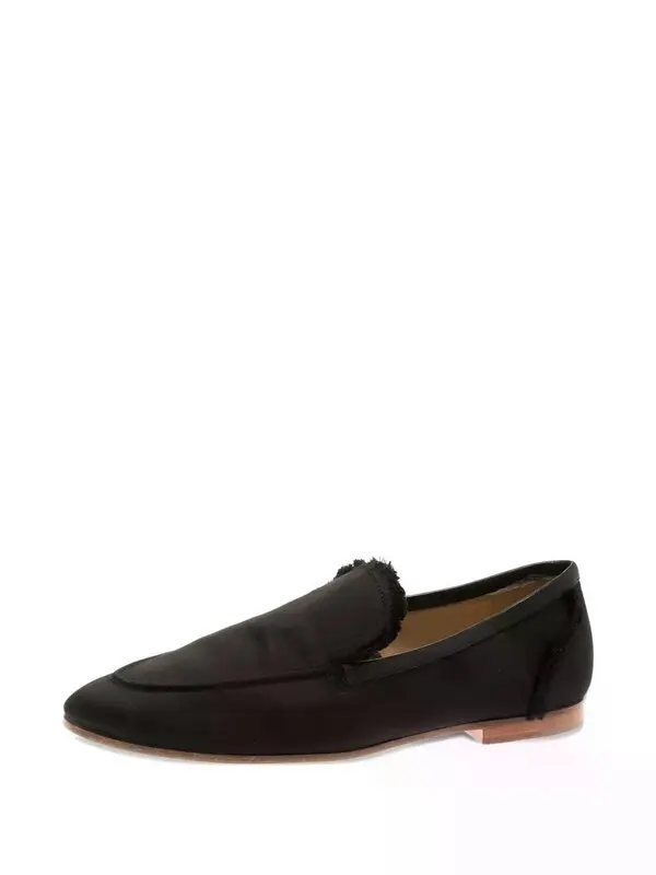 GIUSEPPE ZANOTTI Raw-edge Satin Loafers