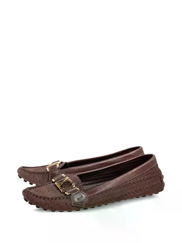 LOUIS VUITTON Logo-plaque Loafers