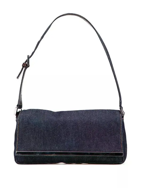 Fendi 2000-2010 Denim Shoulder Bag