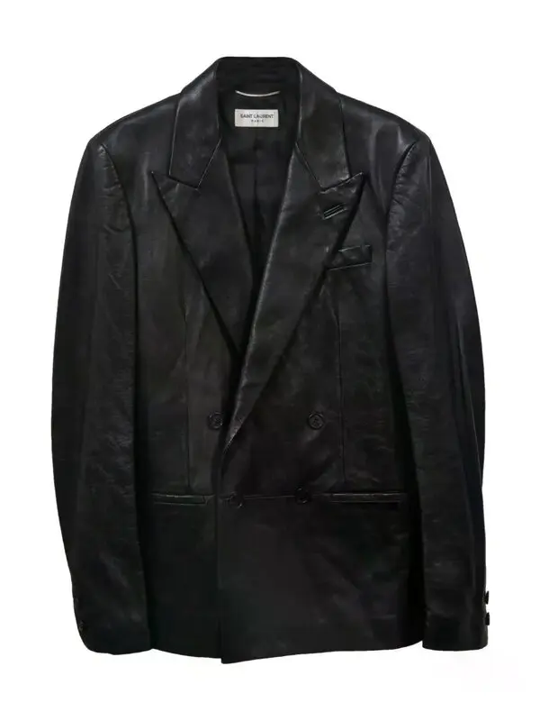 Saint Laurent Double-breasted Leather Jacket