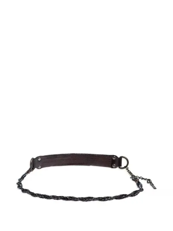 Dolce & Gabbana Braided Leather Belt - Brown