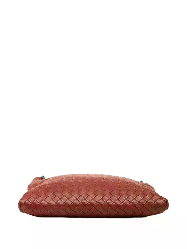 Bottega Veneta Leather Intrecciato Crossbody Bag - Brown
