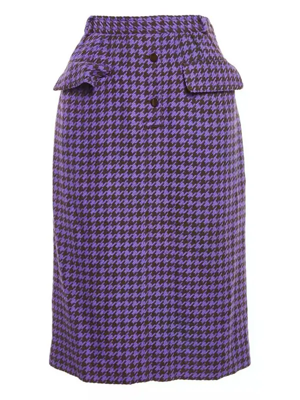 Valentino Garavani Houndstooth Lambswool Skirt